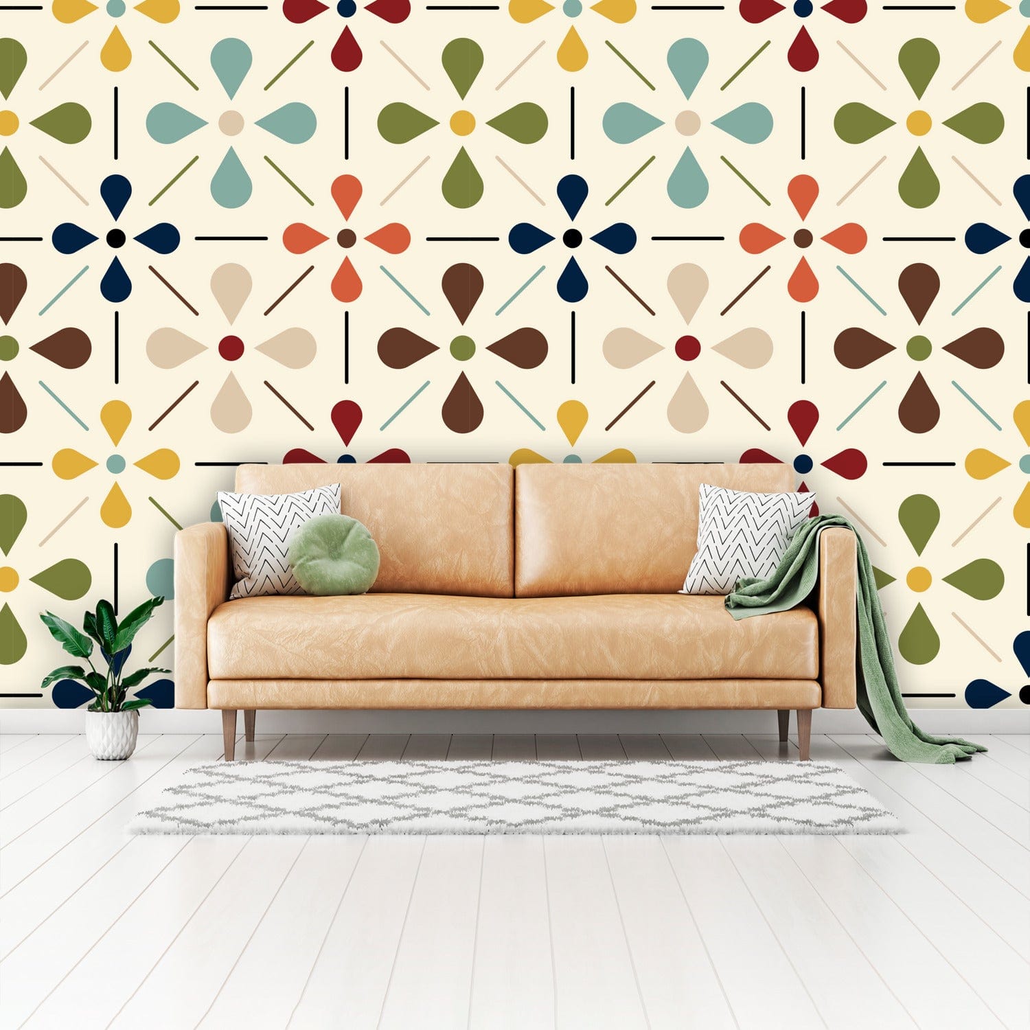 Revitalize Your Space with Mid Century Modern Peel and Stick Wallpaper ...