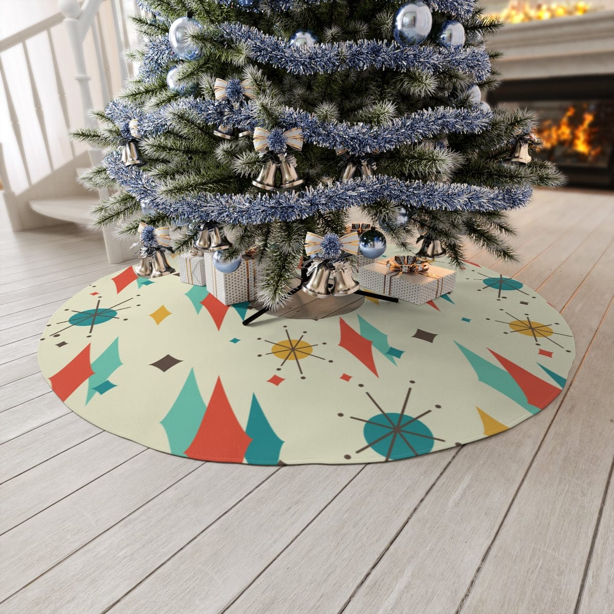 Retro Christmas Tree Skirt Kitsch Style – Mid Century Modern Gal