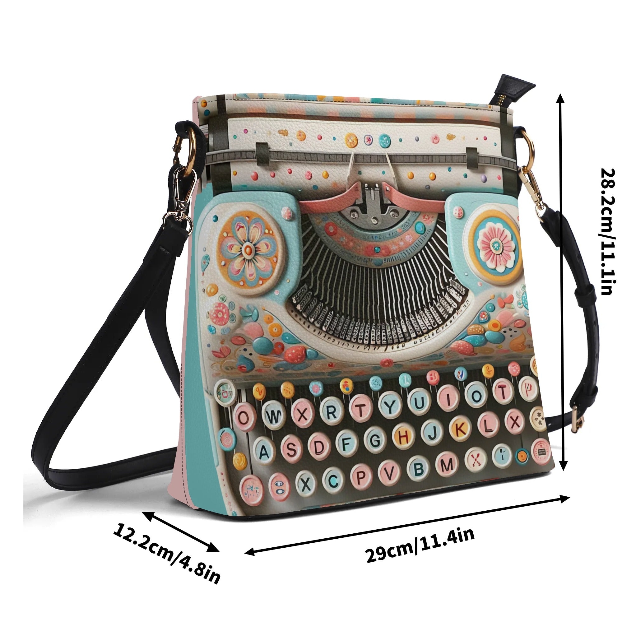 Retro Typewriter Bucket Bag, Shoulder Bag, Kitschy Quirky Fun Womens ...