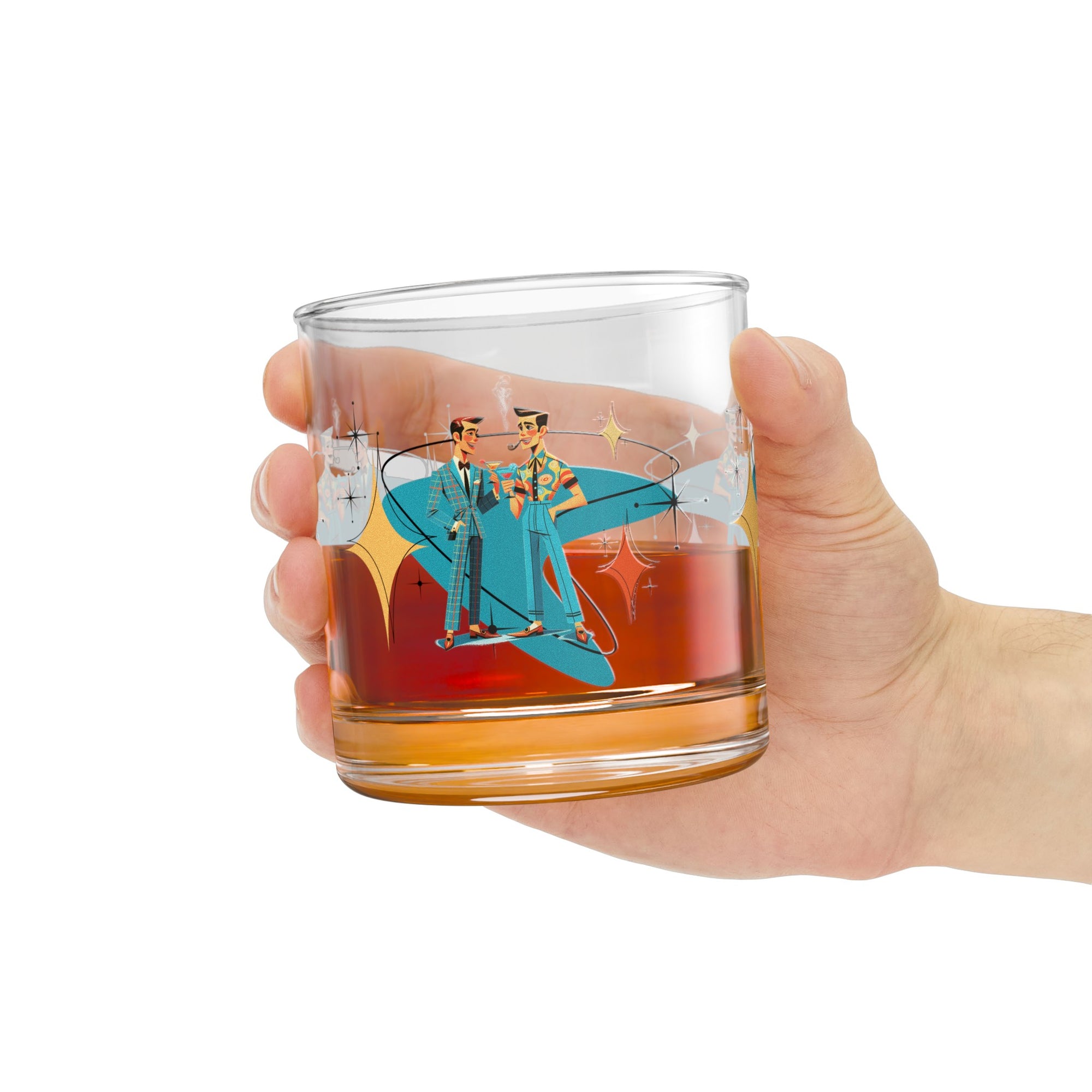 Mid Century Modern Dapper Men, Gay Couple, Bourbon Whiskey MCM Barware ...