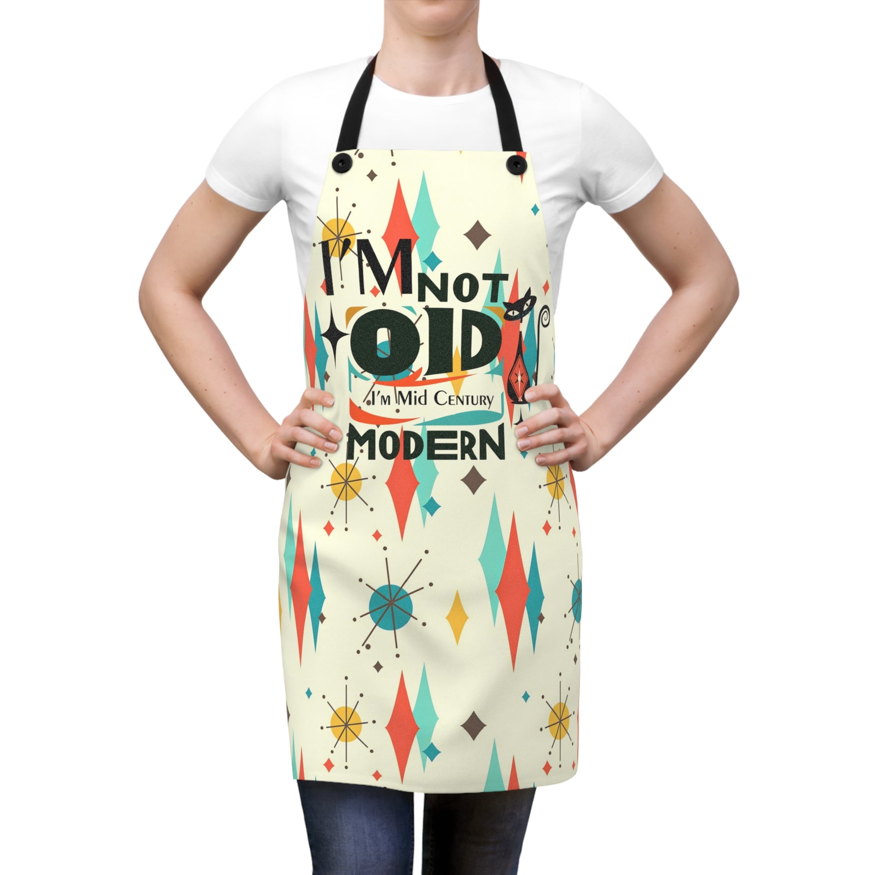 Mid Century Modern Apron Gift, Kitschy Fun Apron Gift, I'm Not Old, I'm ...