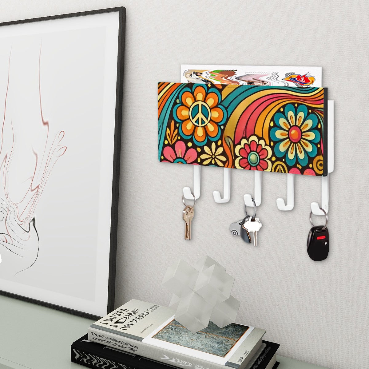 Retro Groovy Mod 70s Designed MCM Key Holder Wall Mount - 8399928098971 ...