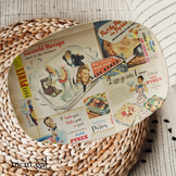 Vintage Pyrex Ads Party Platter, 50s Vintage Ads, Kitschy Funny Pyrex ...