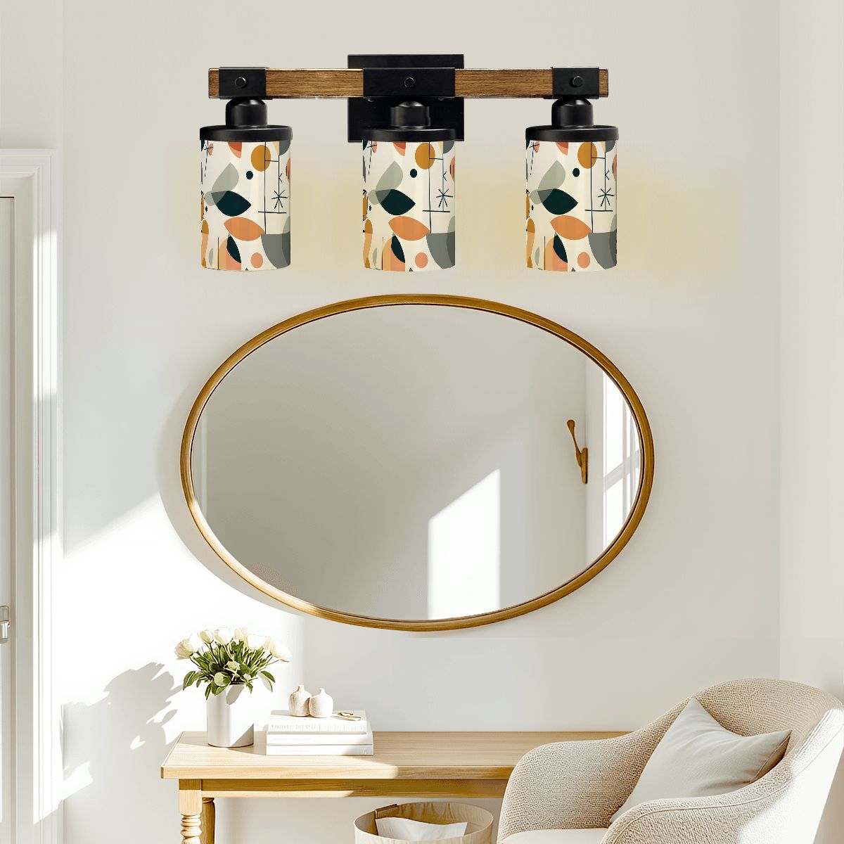 Modern Scandinavian Abstract Geometric Designed Retro Vanity Light ...