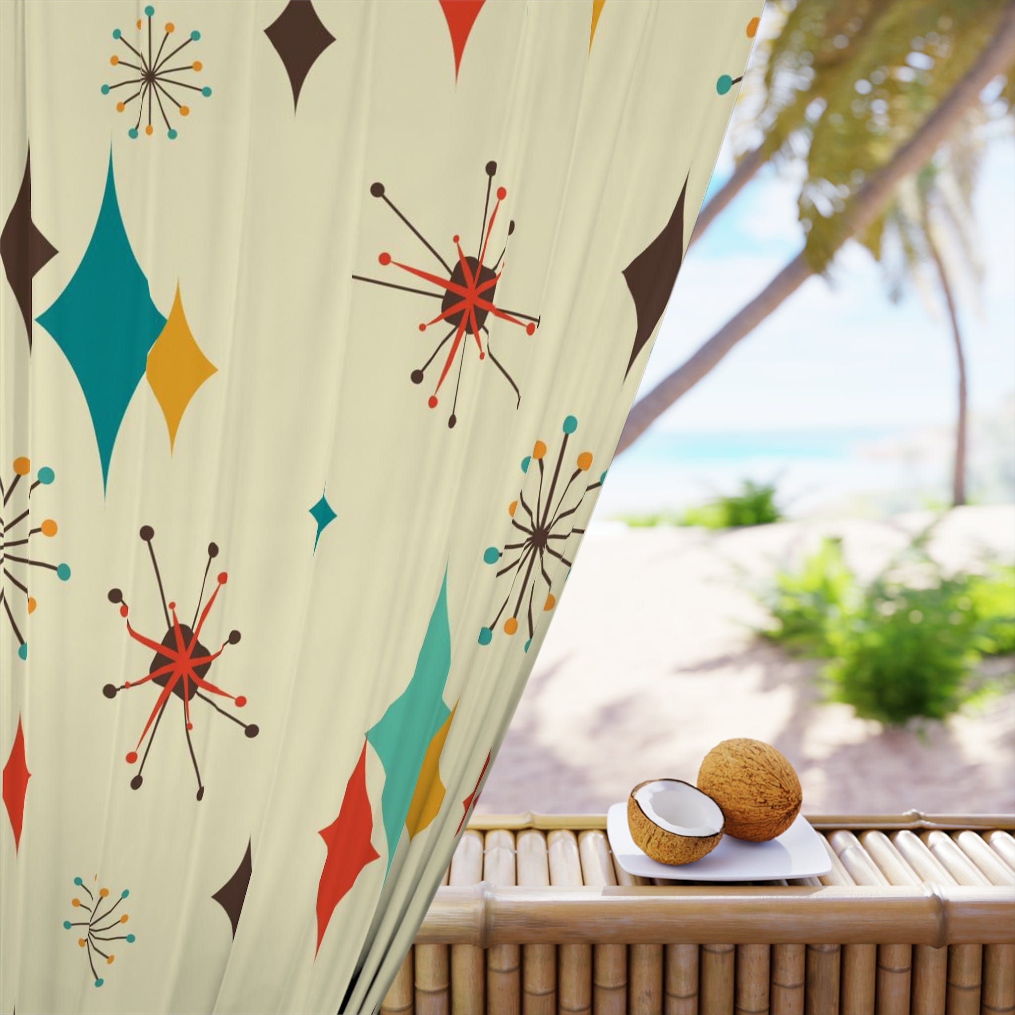 Mid Century Modern Franciscan Starburst, Mid Mod Black Out Window ...