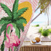Pink Flamingo, Mid Mod 50's Tropical Tiki Window Curtains (1 Piece ...