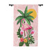Pink Flamingo, Mid Mod 50's Tropical Tiki Window Curtains (1 Piece ...