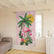 Pink Flamingo, Mid Mod 50's Tropical Tiki Window Curtains (1 Piece ...