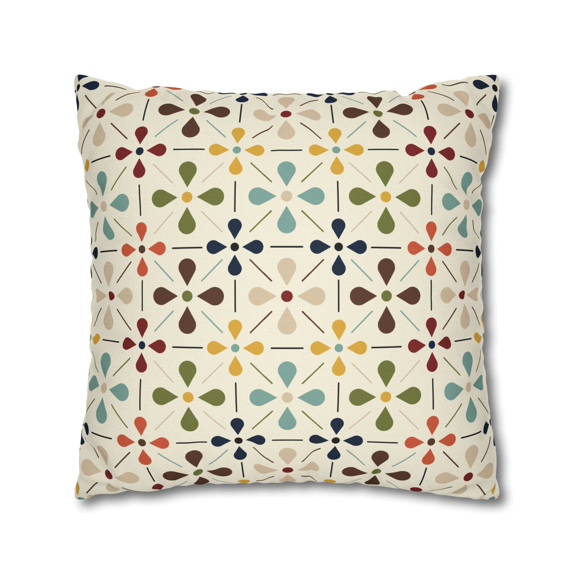 Mid Century Modern Scandinavian Modern Danish Flower, Retro MCM Pillow ...