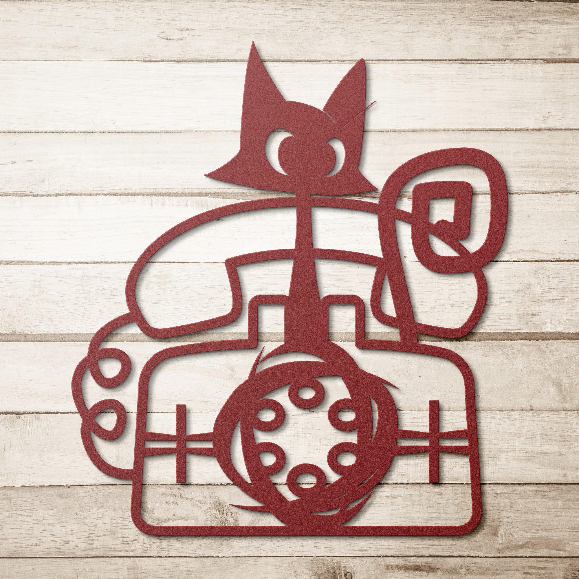 Rotary Phone, Atomic Kitschy Cat, Mid Century Moder Wall Art, Metal ...