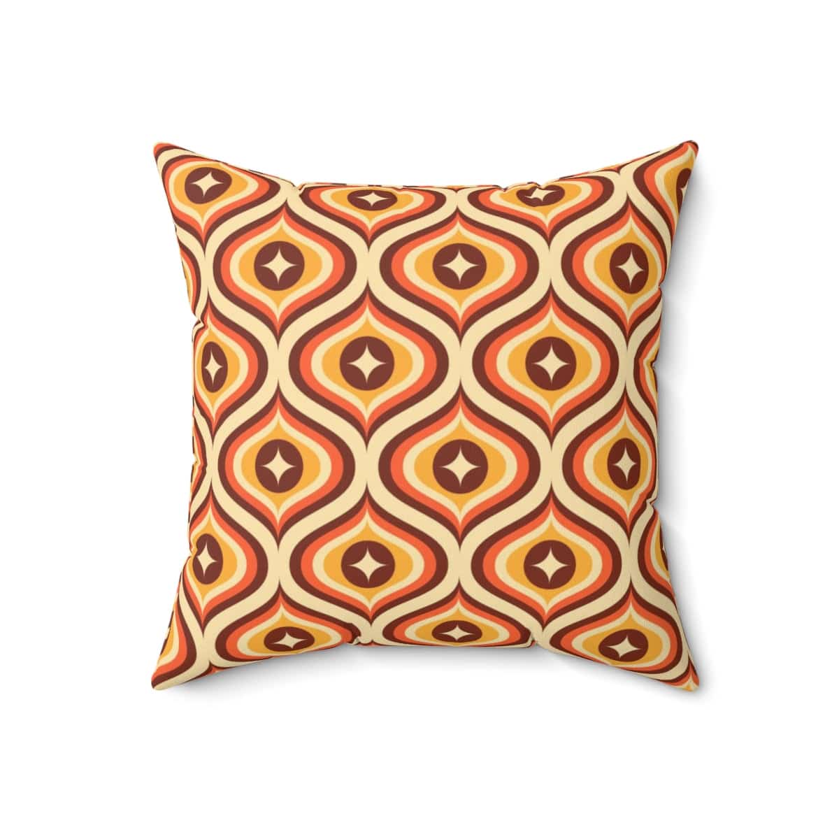 Mid Century Modern Pillows, Groovy 70's, Brown, Orange Yellow, Atomic ...