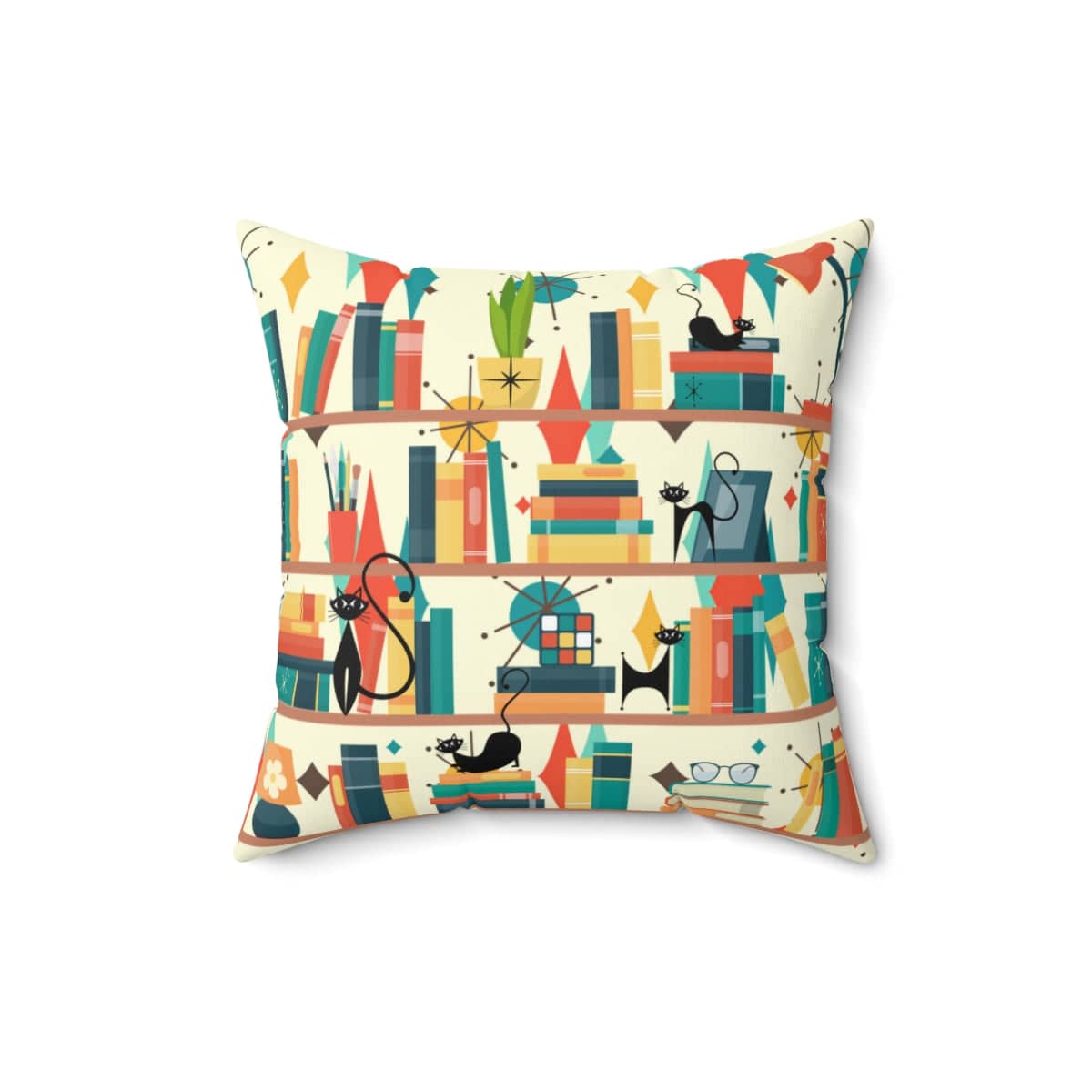 Atomic Cats, Book Lover Gifts, Mid Century Modern Pillow, Franciscan ...