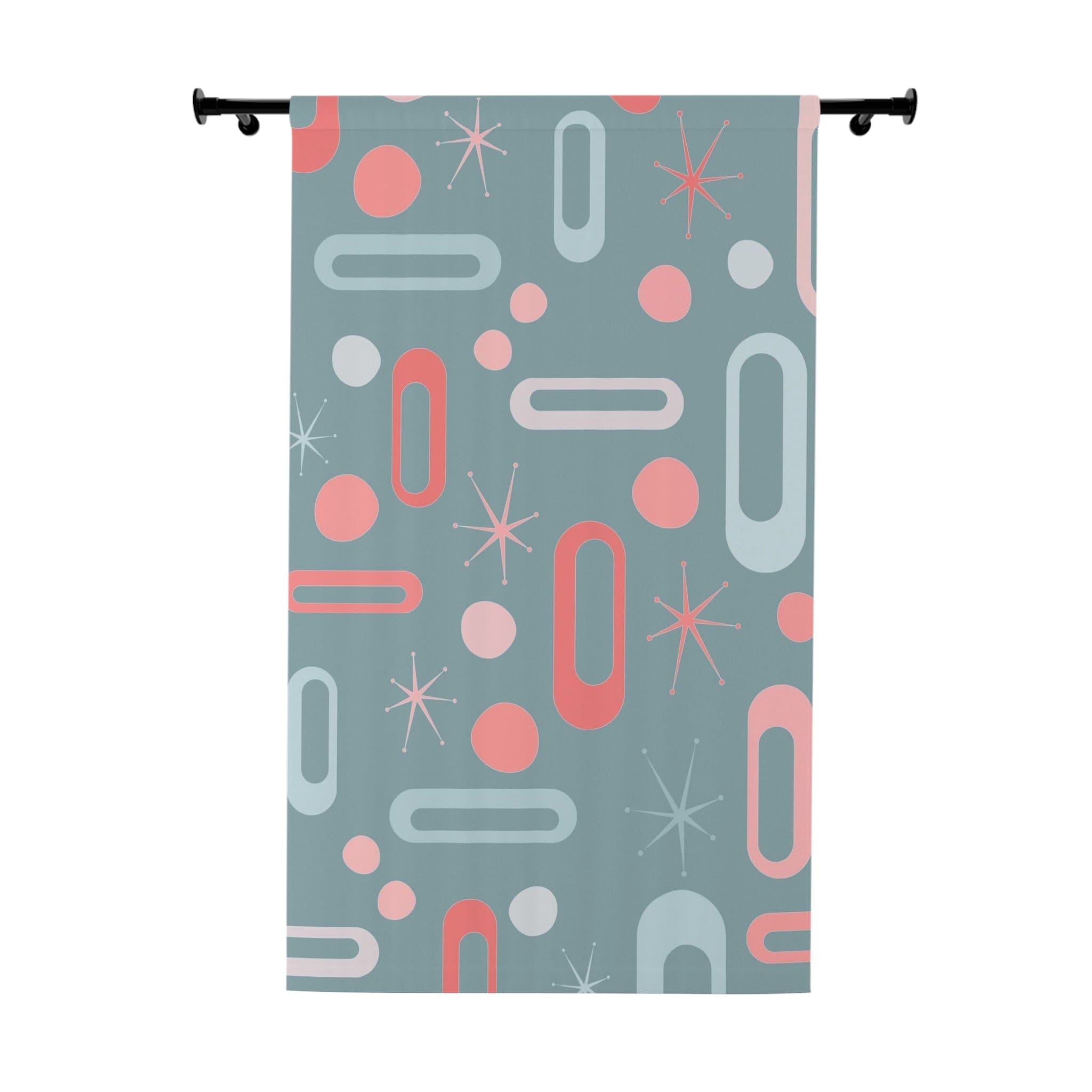 Mid Century Modern Home Decor Blackout Window Curtain, Ice Blue, Pink ...
