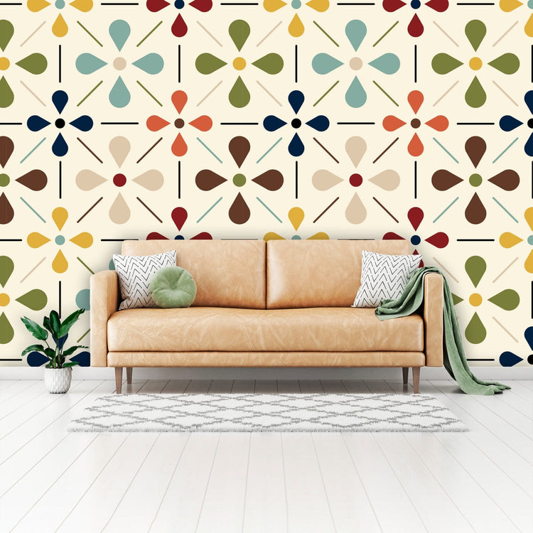 Mid Century Modern Wallpaper Peel and Stick Wall Paper Murals – Mid ...